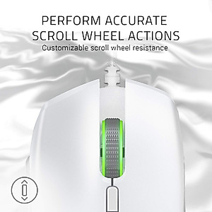 Razer Basilisk Gaming Mouse: 16,000 DPI Optical Sensor - Chroma RGB Lighting - 8 Programmable Buttons - Mechanical Switches - Customizable Scroll Resistance - Mercury White