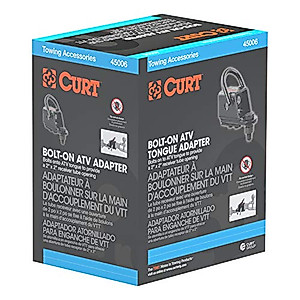 CURT 45006 Bolt-On 2-Inch ATV, UTV Trailer Hitch Receiver Adapter