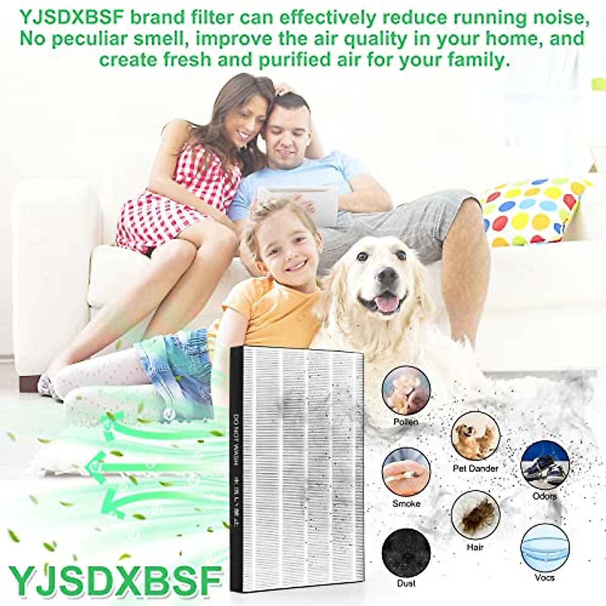 2 pack KC-850U Filter Compatible With Sharp Air Purifier Replacement KC-850U Filter HEPA, Replacement Part # FZ-C100HFU