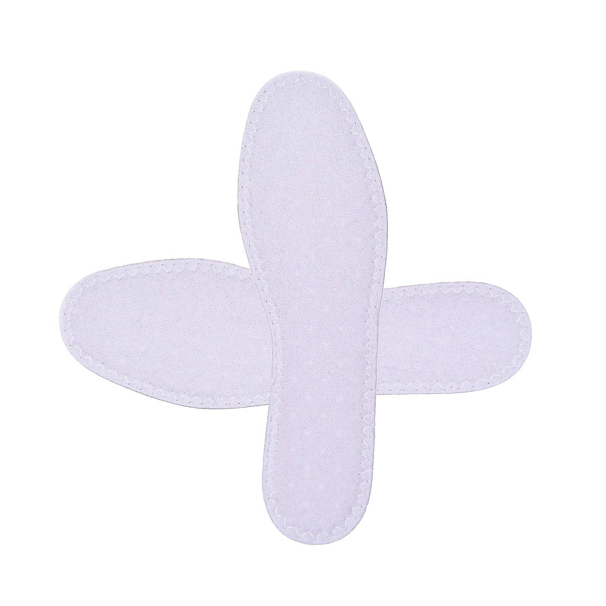 Happystep Cotton Terry Cloth Insoles, Barefoot Shoe Inserts, Sweat Absorption, Odor Control, Moisture-Wicking, Washable and Reusable, Zero Drop Shoe Insoles, 1 Pair Black and 1 Pair White (Women 7)