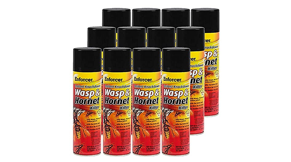 Enforcer 12 Pack Wasp & Hornet Killer Spray - Instant Knockdown 16oz