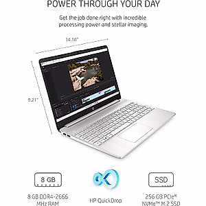 HP 15 15.6" Full HD Business Laptop Computer[Windows 11 Pro], Intel Core i5-1135G7 (up to 4.2 GHz), 32 GB DDR4 RAM, 1 TB PCIe SSD, Iris Xe Graphics, Numeric Pad, Wi-Fi 6, HDMI, Type-C, w/Hub