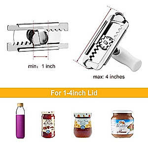 Jar Opener for Weak Hands - Powerful Lid and Stainless Steel Jar Quick Opening for Cooking & Everyday Use , Adjustable Jar Opener for Seniors Arthritis Women Children Elderly