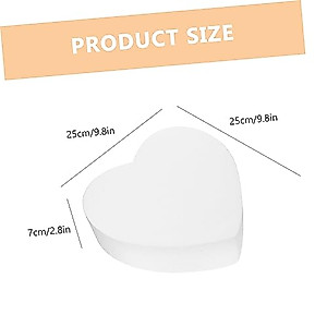 Abaodam 3pcs Foam Cake Mold Wedding Decor Cake Stand Tools Multi-Function Cake Dummies Cake Dummy Tool Practicing Fake Cake Gathering Fake Cake Decorations White Heart-Shaped