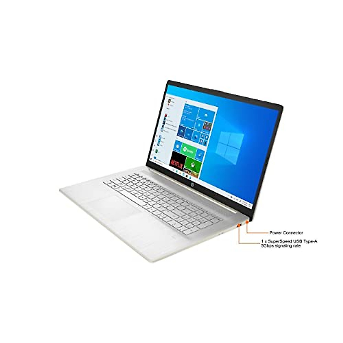 2021 Newest HP Pavilion 17 Laptop, 17.3" HD+ Touchscreen Screen, AMD Ryzen 3 5300U(Beats i7-8265U), 16 GB RAM, 512GB PCIe NVMe SSD, Long Battery Life, Webcam, Mics, WiFi, Windows 10 Home, Gold