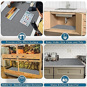 Self Adhesive Shelf Liner, Peel and Stick Drawer Liner Waterproof Contact Decor Liner with Grain Texture for Kitchen Walls Cabinets, Bedroom Classroom, Cover Book-11.8 x 118.1 inches, Silver Gray