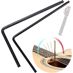 PAGOW 4mm & 5mm Guitar Truss Rod Wrench, Allen Wrench Tool Ball End for Martin Acoustic Guitar, Truss Rod Adjustment Deep or Narrow (Black)