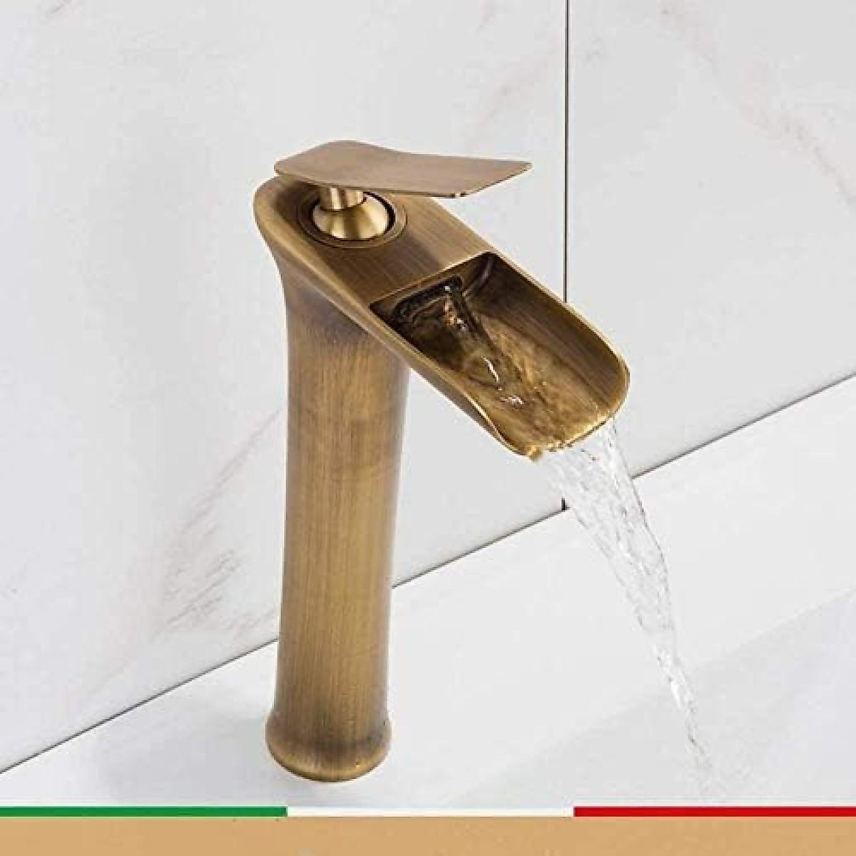 WOOWSHINE Kitchen Taps Basin Faucet Bath Waterfall Shower Sink Bathroom Faucets Taps Deck Mounted Brass Deck Mounted Bathroom Faucets,Sink Faucet, ki-635