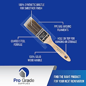 Pro Grade - Paint Brushes - 3Ea 1.5" - Brush Set