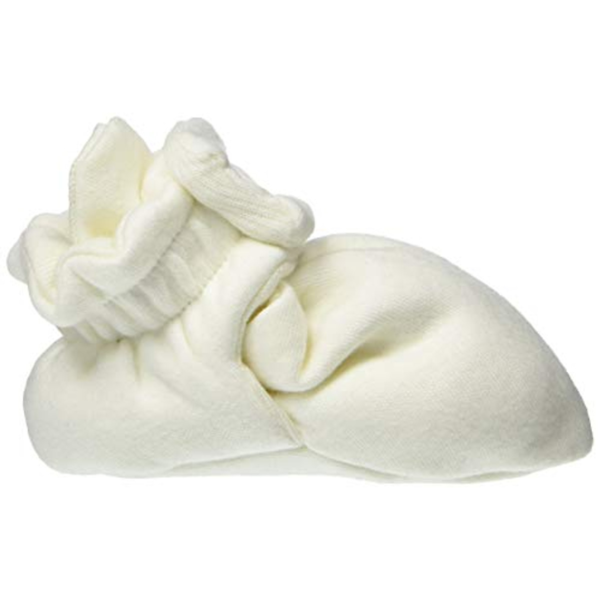 Burt's Bees Baby Baby Booties, Organic Cotton Adjustable Infant Shoes Slipper Sock, Eggshell White, 6-9 Months