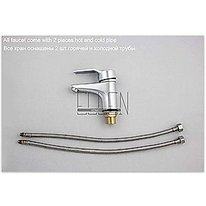 LUOFDCLDDD Water-Tap Bathroom Sink Tap Kitchen Sink Tap Hot and Cold Mixer Tap Bathroom Basin Sink Faucet Chrome Copper Water Tap Mixer Single Handle Bath Faucets