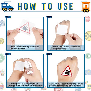 144 Pieces Train Temporary Tattoo Train Party Toddler Tattoos Train Theme Boys Tattoos Railway Tattoo Decoration Kid Tattoos for Boys Fake Tattoo Sticker Birthday Party Supplies for kids