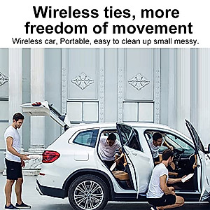 BIWASE Mini Protable Car Vacuum Cordless,Handheld Vacuum for Quick Cleaning,USB Charging,Quick Car Vacuum Cleaner for Pet Hair, Home,Office and Car Cleaning(White)