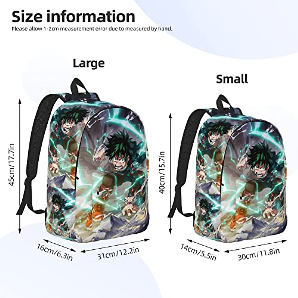 DUOBEY Anime Izuku Midoriya Backpack Laptop Daypack Travel Business Bag Casual Rucksack Fashion Backpacks Small