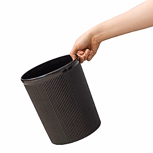 carrotez Bathroom Trash can, Small Trash Can, 2 Gallon, Office Trash can, Black Waste Basket, Plastic Garbage Container Bin for Bathroom, Kitchen, Bedroom, Under Desk, Dorm, Office