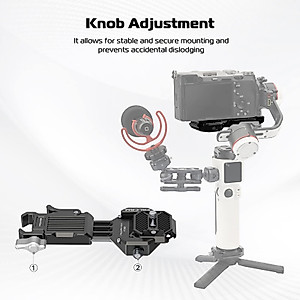 ULANZI FALCAM F38 Camera Quick Release Plate for Zhiyun M3 M2S Stabilizer, 38mm Anti-Deflection QR Plate with Fast Clamping, Lightweight and Portable 2858