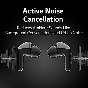 LG Electronics Tone Free FN7 Bluetooth Wireless Earbuds, Black (Renewed)