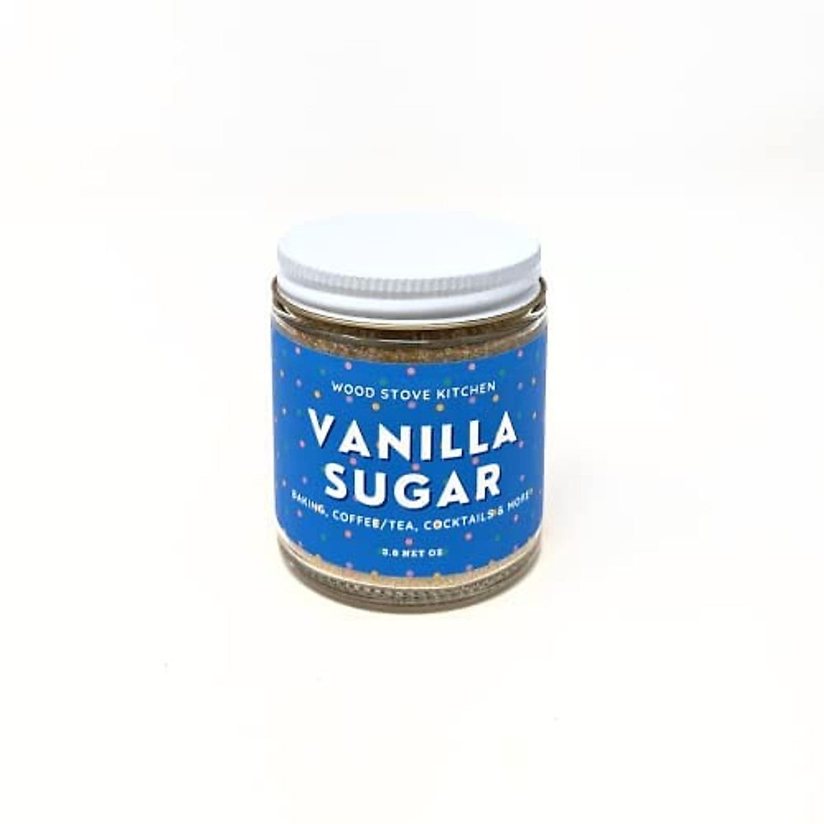 Wood Stove Kitchen - Vanilla Flavored Sugar for Cooking, Baking, Beverages & Cocktail Rimmer - Flavored Sugar & Seasoning with Spice and Herbs - Sweeten Coffee, Tea, and Food - 3.8 oz