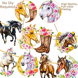 Western Cowgirl Themed Party Decorations - 2pcs Cowgirl Banner Decorations for Horse Birthday Party & Baby Shower Supplies