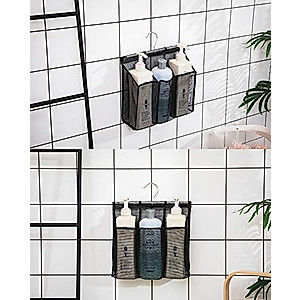 ALYER Hanging Mesh Shower Caddy,Bathroom Toiletry Organizer,Black