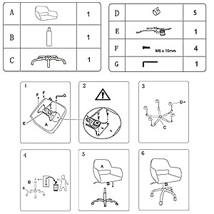 CangLong Chair PU Faux Leather Seat Vintage Arm Chair with Metal Legs Classic Swivel Living Room Chairs for Study Room Bedroom Set of 1, Black