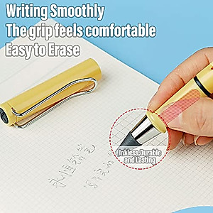 Ablink 6pcs Everlasting Pencil, Inkless Pencils Eternal with 6pcs Replacement Nibs, Infinite Pencil Magic Pencils, Portable Reusable Erasable Writing Pencil, for Writing Art Sketch Painting Tool