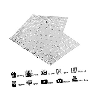 Mikikit 6 pcs Square Tinsel Curtain Pink Decor Blue Decor Gold Curtain Metallic Tinsel Curtains Purple Party Decorations Tinsel Backdrop Wall Tinsel Fringe Curtain Ribbon Christmas Plastic