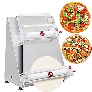 Pizza Dough Roller Sheeter, Max 16", Commercial Dough Sheeter Machine 110V 370W Electric Pizza Dough Roller Sheeter for Pizza, Bread, Pasta Maker Equipment, Noodle