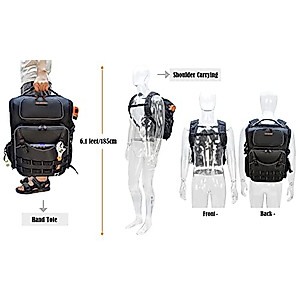 Full-Open Tool bag backpack, bookbag for men, electricians, construction