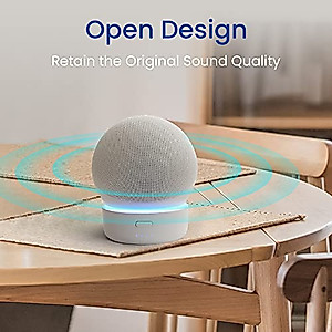GGMM D5 Battery Base for Echo Dot 5th Generation, Portable Echo Dot Battery Base, Compatible with Alexa Echo Dot 4/5th Gen, Dot 5 Stand Accessories, Last Up to 7 Hours, White (Not Include Speaker)