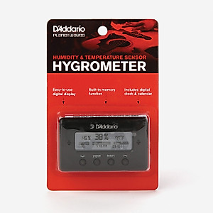 D'Addario Accessories Hygrometer Humidity And Temperature Sensor