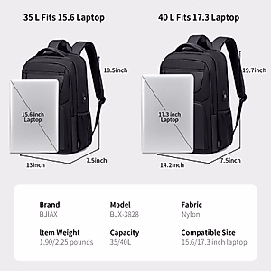 Travel Laptop Backpack, Anti Theft Backpack for Men Women with USB Charging Port, Water Resistant Computer Backpacks Bag Fits 15.6 Inch Computer and Notebook