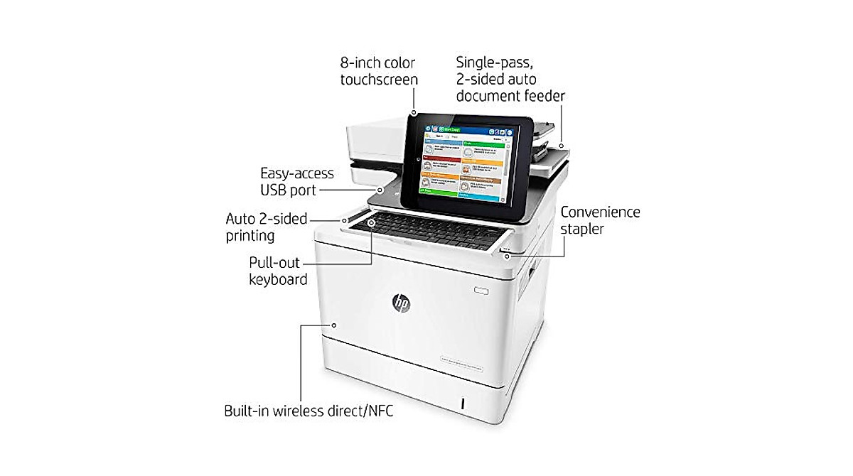 HP Color LaserJet Ent Flow MFP M577z: Renewed Printer