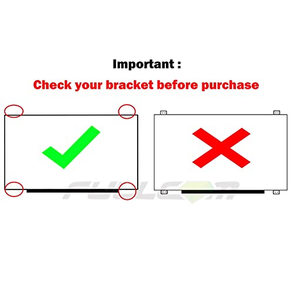 FULLCOM New LCD Replacement Screen 14.0 Inch N140HCA-EBA FHD 1920x1080 IPS 30 Pin Glossy Compatible with B140HAN03.8/B140HAN03.6/N140HCA-EBA/N140HCE-GP2 for Laptop/Display/Screen/LCD Application