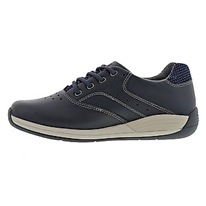 Drew Tour Womens Lace Up Comfort Shoe, Navy Leather,8 Wide (D)