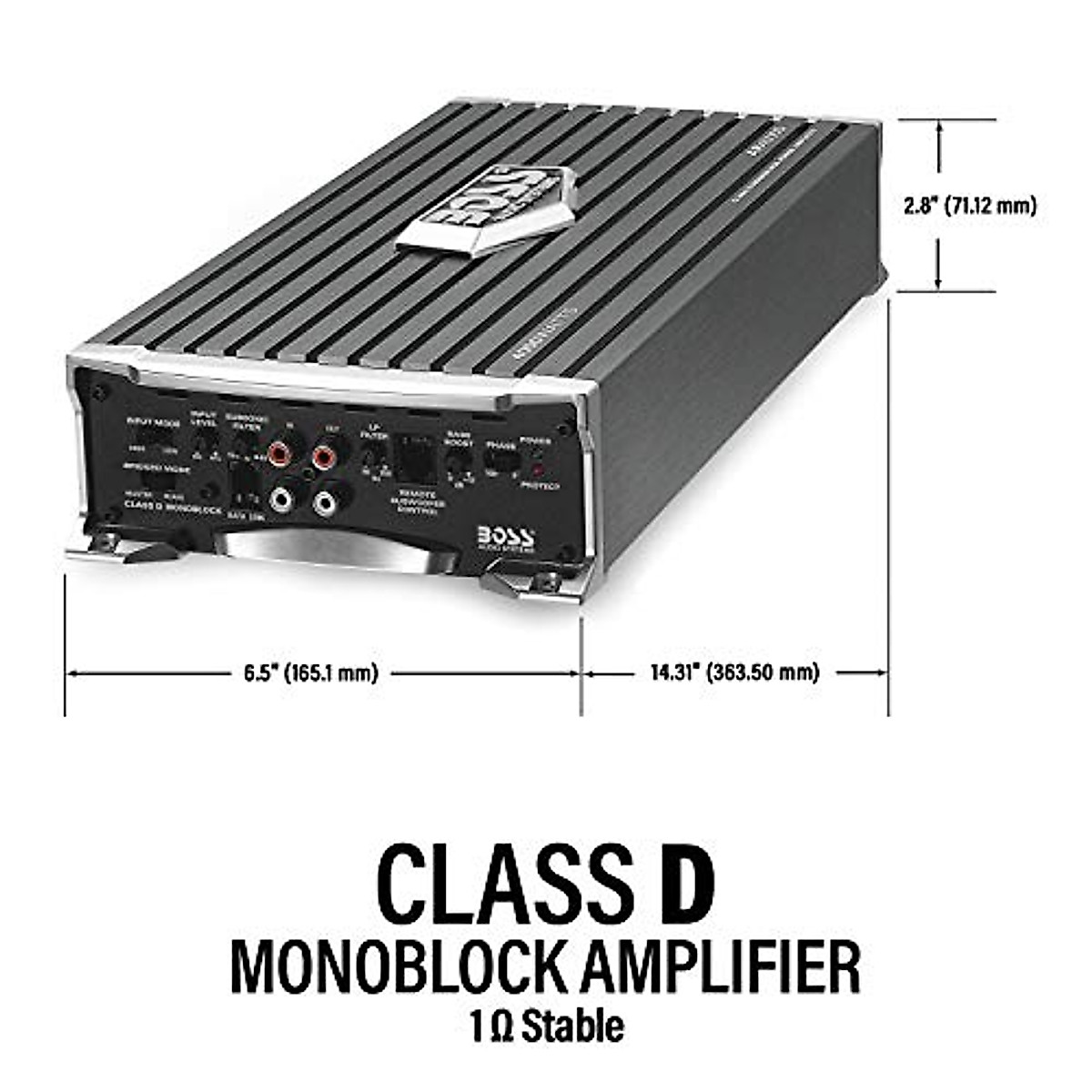 BOSS Audio Systems AR4000D Class D Car Amplifier - 4000 Watts, 1 Ohm Stable, Digital, Monoblock, Mosfet Power Supply, Great for Car Subwoofers