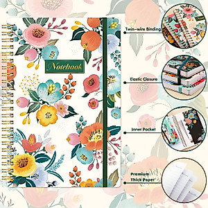 Notebook - 3 Pack A5 Lined Journal Notebooks, 8.3'' x 6'' Spiral Notebook, Journal Notebook with Thick Paper, Classic College Ruled Notebooks for Office, School Supplies