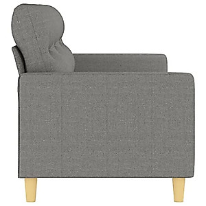 vidaXL 3-Seater Sofa Dark Gray 70.9" Fabric