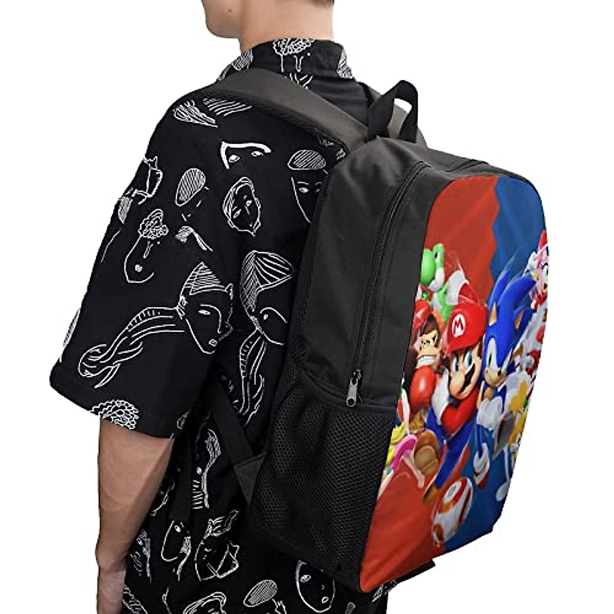 Cartoon 3D Printed Backpack,light And Large Capacity Travel Laptop Bags Anime Backpacks With Adjustable Straps