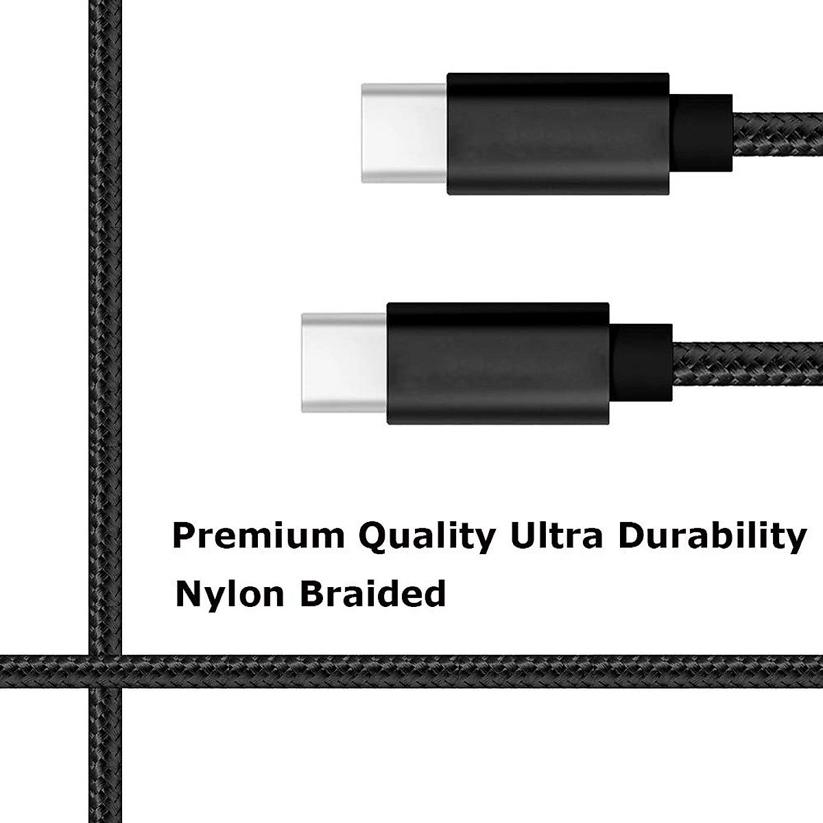ROFI USB C to USB C Cable, [2Pack 2FT] 60W Power Delivery Fast Charge Type C Cord Compatible with MacBook Pro/iPad Pro/Galaxy S20/Microsoft Surface/Google Pixel and Other USB C Device (2 Feet, Black)