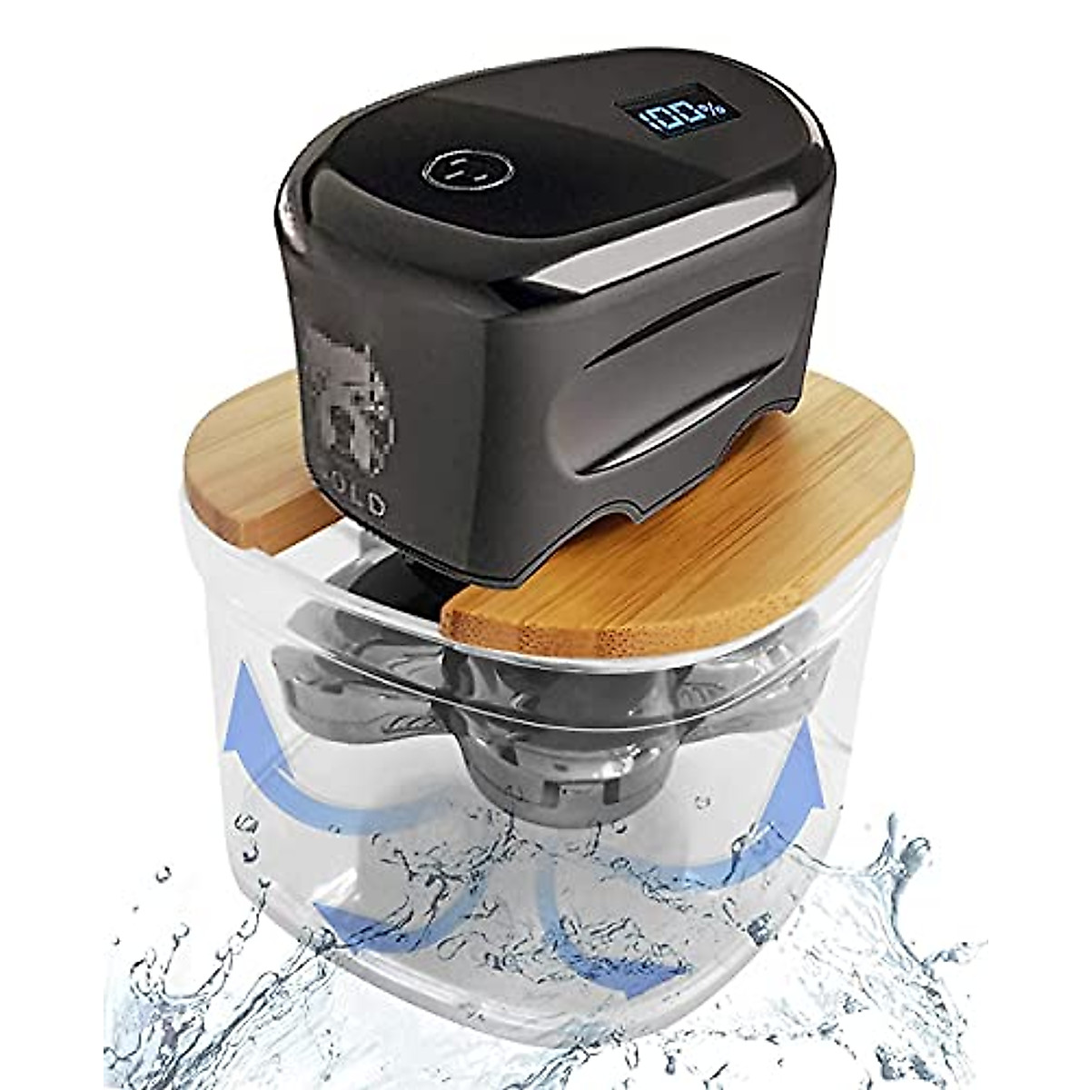 FitSand Bamboo Shaver Rinse Stand Compatible with Skull Shaver Pitbull Gold PRO Head Shaver