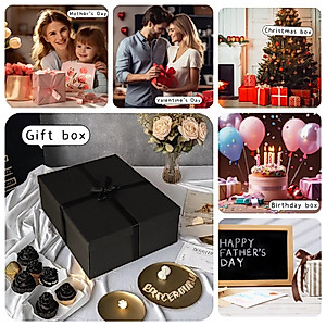 YINUOYOUJIA Large Gift Box 16.5x13x5.5 Inch,Black Boxes for Presents,Present Box,birthday box,Packaging box for Valentine's Day,Mother's Day,Christmas,Anniversarie.