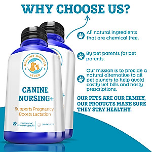 Healthy Animals 4Ever Supports Pregnancy, Boosts Lactation May Prevent Potential Pregnancy & Nursing Issues Safe, Caring, Natural Support Solution Fast Acting Formula Guarantee