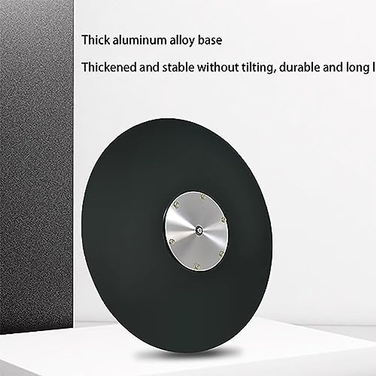 Dxcaicc Glass Turntable for Dining Table, Black Lazy Susan Table Top, Round Home Hotel Table Serving Turntable,90cm