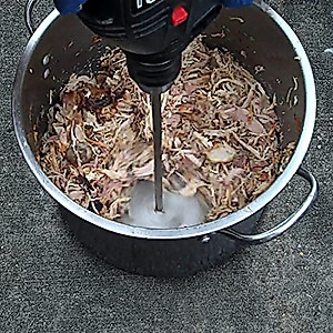 Pulled Pork Puller Stainless Steel Chicken Shredder Drill Attachment Used with Standard Hand Drill for Beef, Chicken, Potato Masher and Tamale Meat