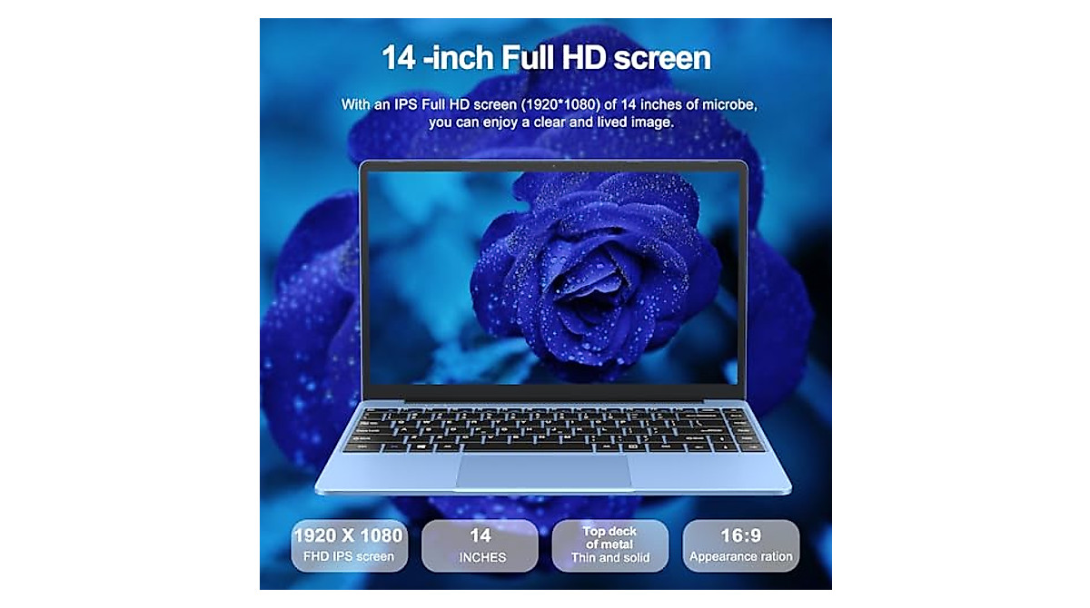 WOZIFAN 14-Inch Laptop with Windows 11 - Powerful & Portable