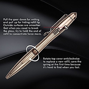 SMOOTHERPRO Practical Bolt Action Pen Multiple Colors Ballpoint Pen with Elegant Shape Color Rose Gold(TP023)