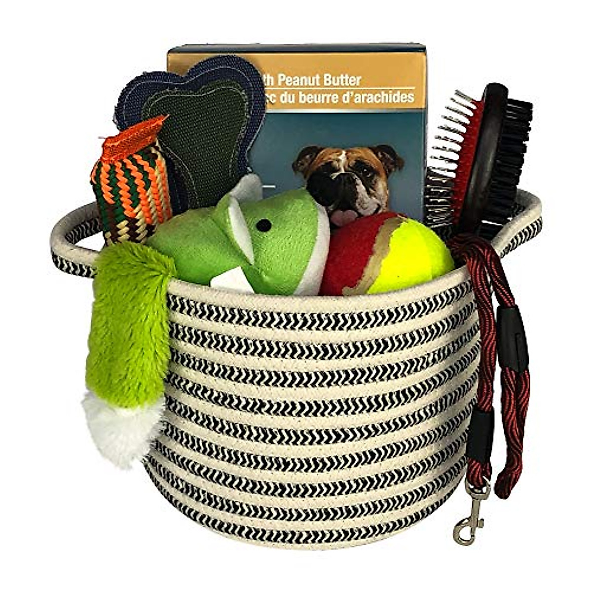 ZP Home Goods Cotton Rope Basket - Set of 2 for Kitchen, Bathroom, Laundry, Nursery, Craft, pet, Kids, Living Room, Closet, mud Room, Gift and Storage (Black)