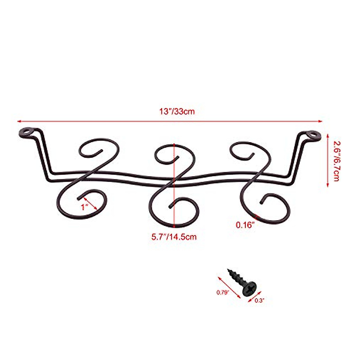 MOCOUM 2 Pack Wine Glass Rack Under Cabinet Stemware Rack, Wine Glass Hanger Rack Wire Wine Glass Holder Storage Hanger for Cabinet Kitchen Bar