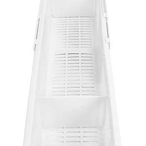 HERCHR Retractable Bathtub Tray, Adjustable Bath Shelf Caddy Tray Plastic Simple Bath Toy Organizer Storage Basket for Shampoo Shower Gel